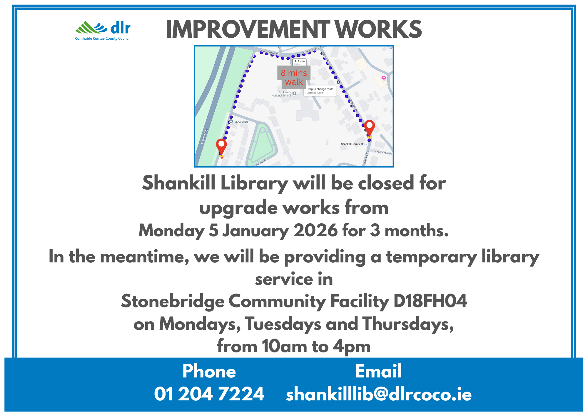 Temporary Closure of Shankill Library | dlr LIBRARIES